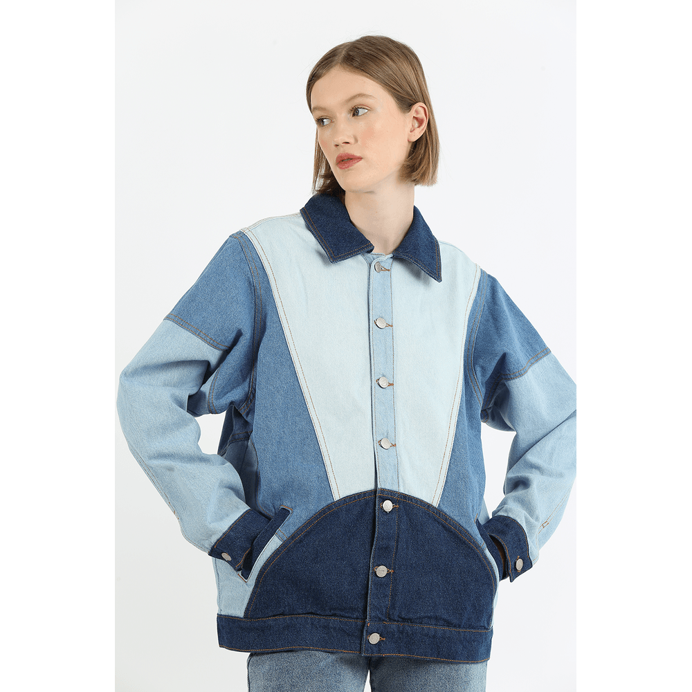 Jaqueta Jeans Patch Sol Azul Farm - Azul - gallerist
